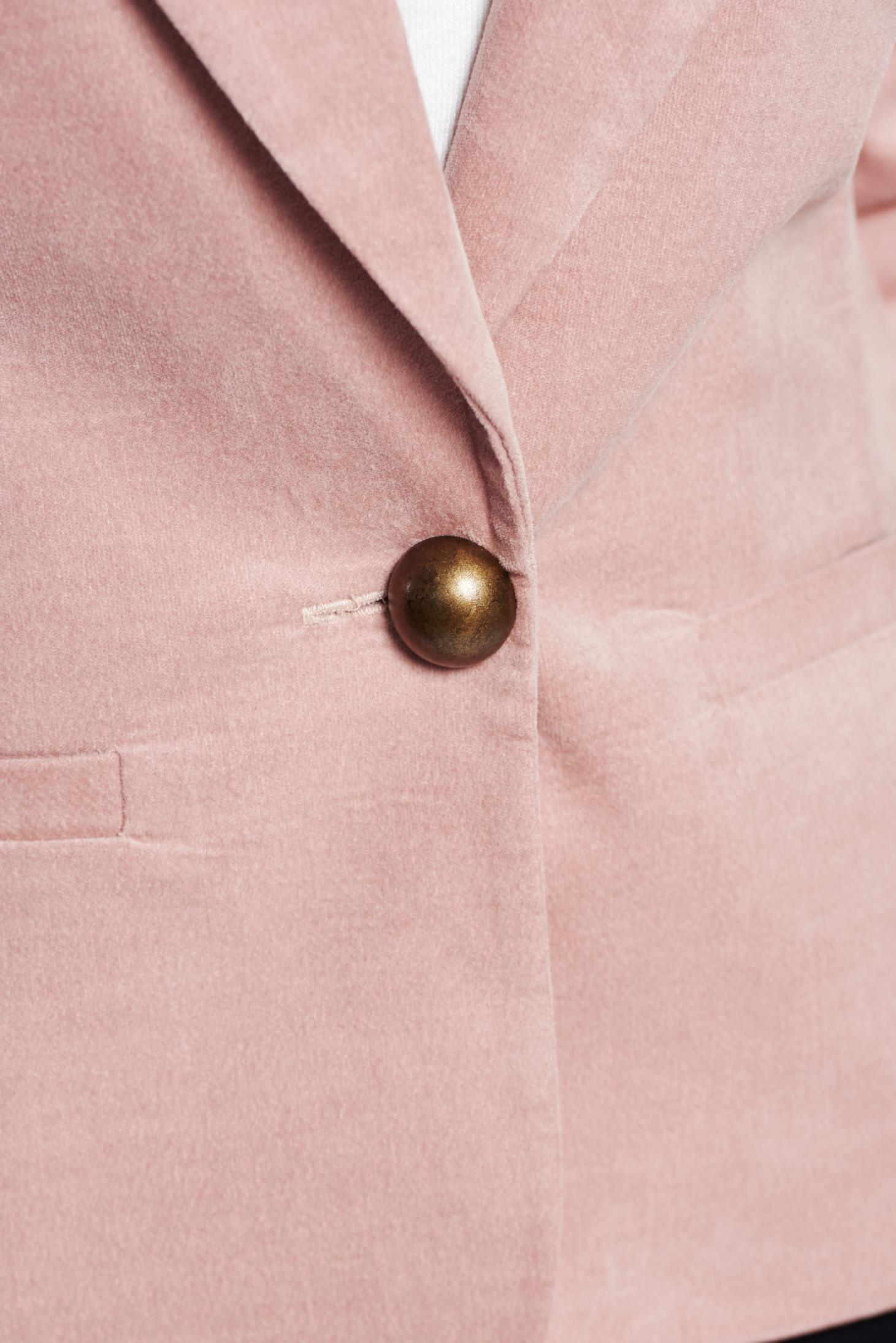 LaDonna rosa office velvet jacket with pockets